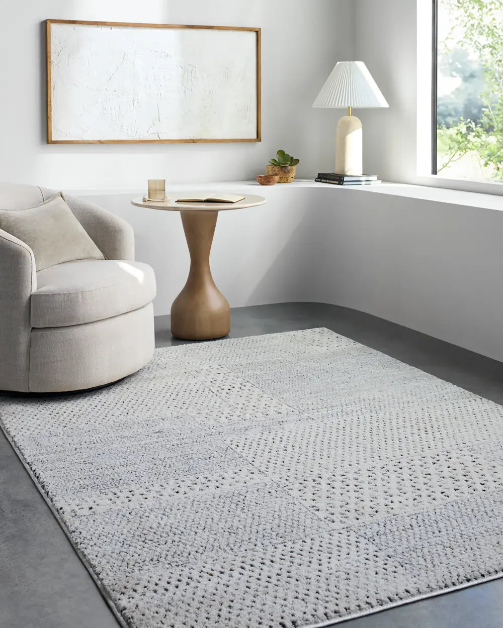 MARJOLAINE Galey Alix x Livabliss Modern Scandi High Pile Ivory/Black ...