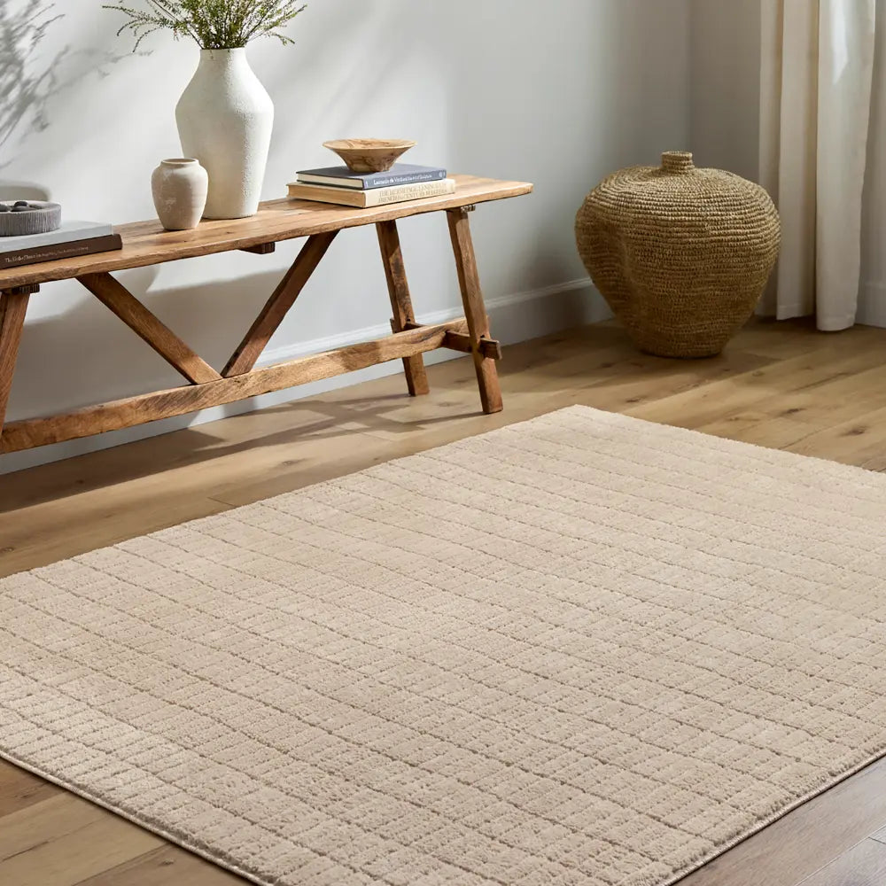 ELIANA Our PNW Home x Livabliss Scandi High Pile Light Beige Rug Brown ...