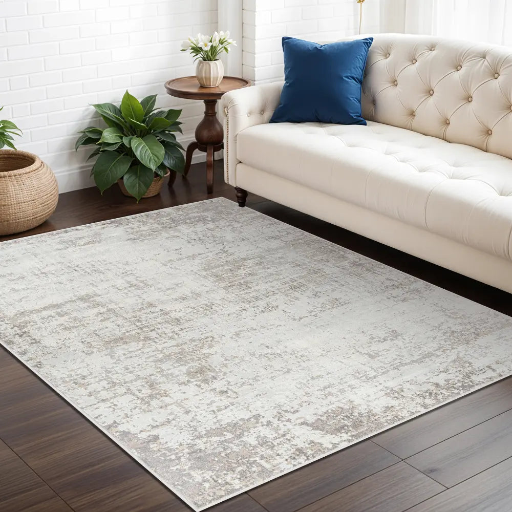 ALIX Abstract Modern Marble Medium Grey Rug Beige Rug — RugsDirect Online