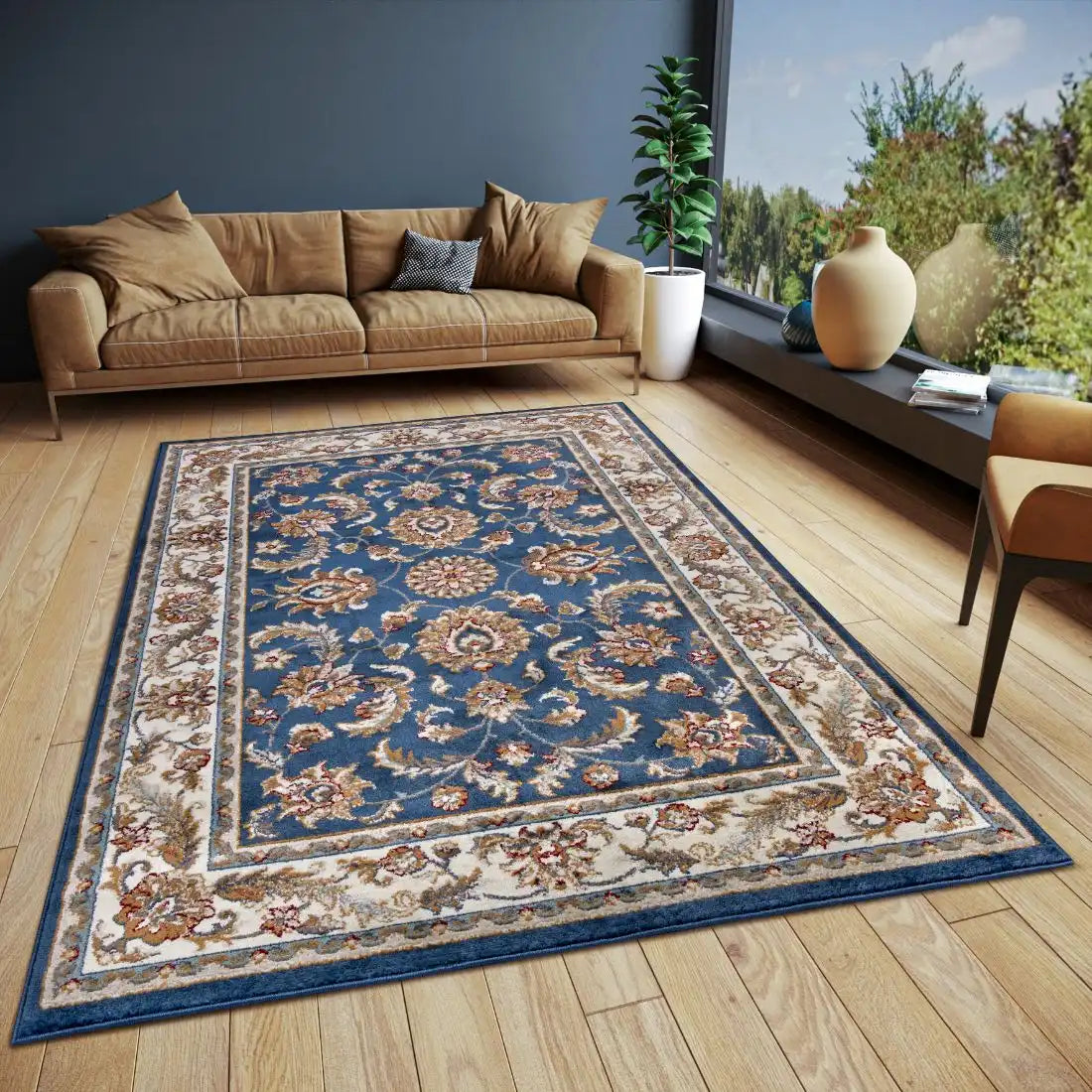 Luxor 105640 Blue Rugs - Buy 105640 Blue Rugs Online from Rugs Direct ...