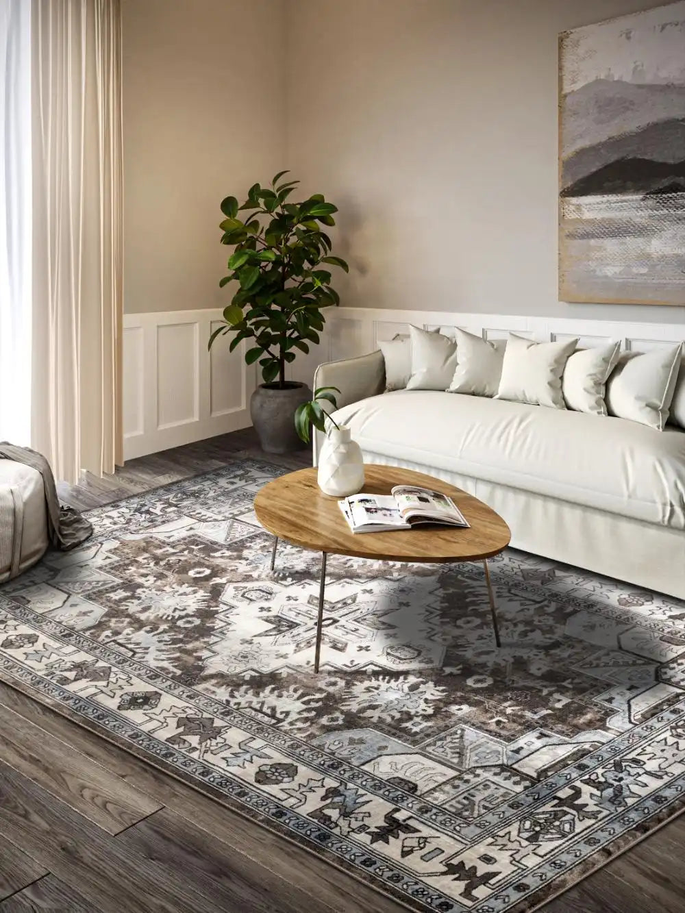 Kollektion 1869 106124 Brown Cream Rugs - Buy 106124 Brown Cream Rugs ...