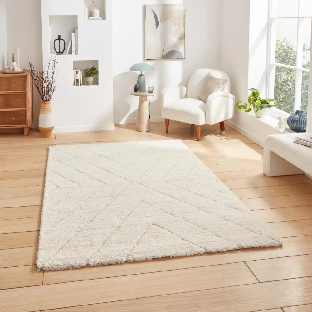 Ideal Shaggy 80362 Cream Rugs - Buy 80362 Cream Rugs Online from Rugs ...