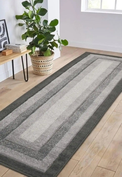 SARA BORDER GREY Grey Rug — RugsDirect Online