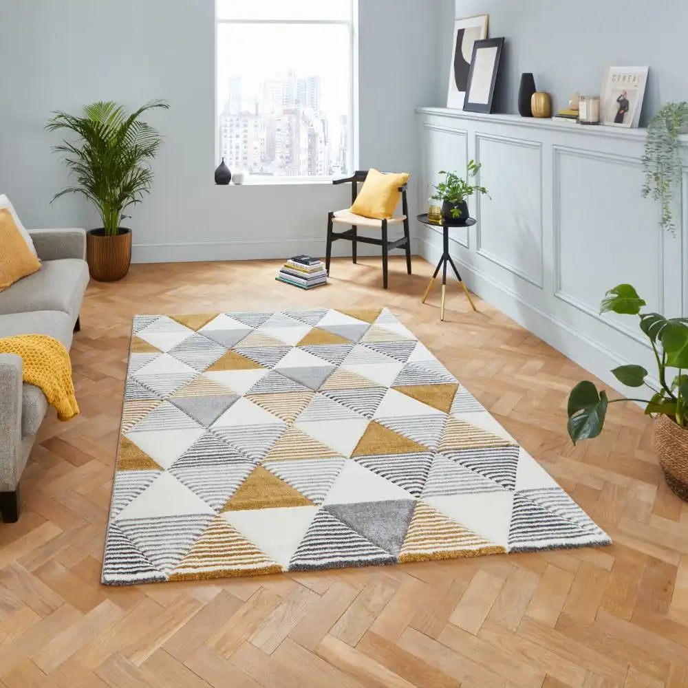 Brooklyn BRK15 Grey Yellow Rugs - Buy BRK15 Grey Yellow Rugs Online ...