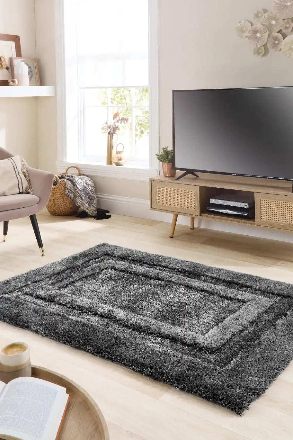 Frame Charcoal Rugs - Buy Charcoal Rugs Online from Rugs Direct ...