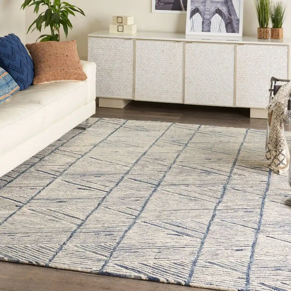 Colorado CLR01 White Blue Rugs - Buy CLR01 White Blue Rugs Online from ...