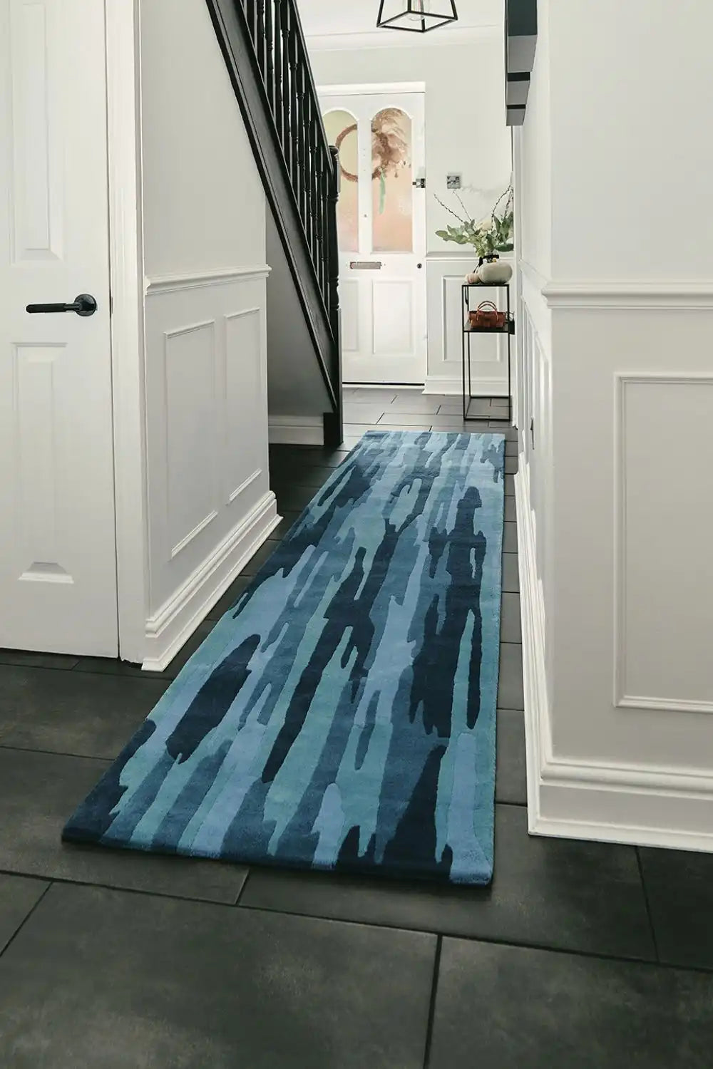 Woven Edge Runners COAST C1-BLUE Blue Rug — RugsDirect Online