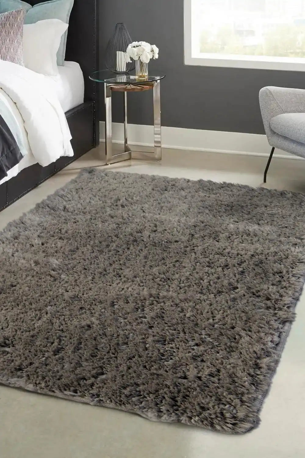 Soft Washable COSY GREY Grey Rug — RugsDirect Online