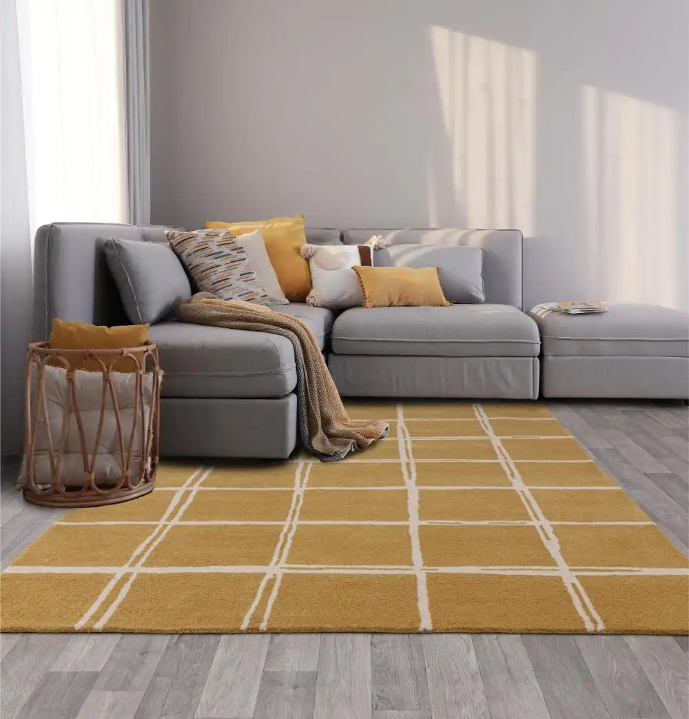 Albany Asiatic Grid Gold Rugs - Buy Grid Gold Rugs Online from Rugs ...