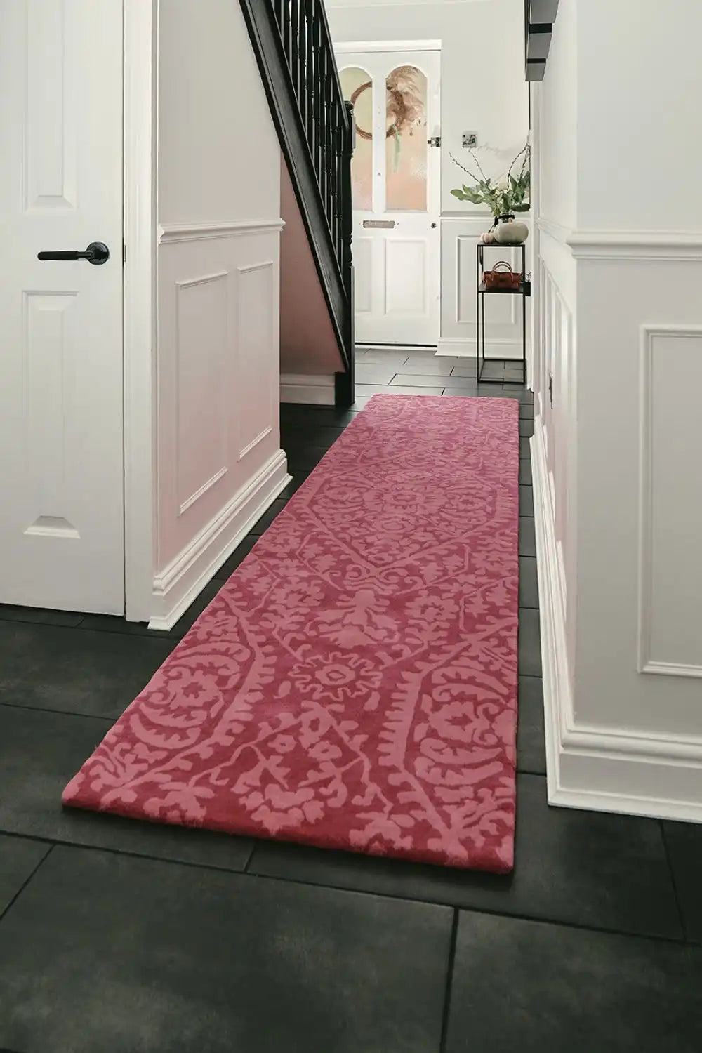 Woven Edge Runners LUCIA C4-PINK Pink Rug — RugsDirect Online
