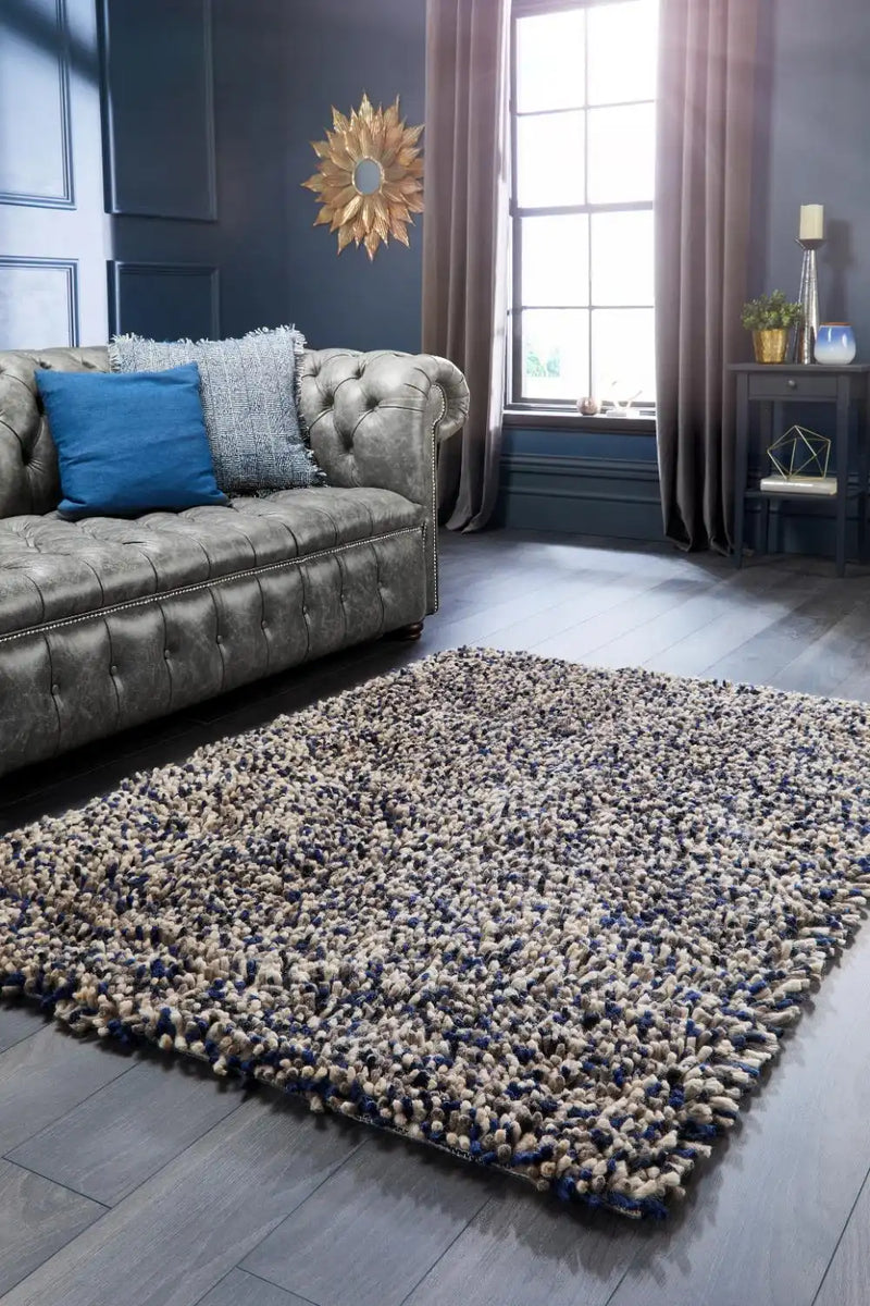 Rocks Shaggy Navy Rugs - Buy Navy Rugs Online from Rugs Direct ...