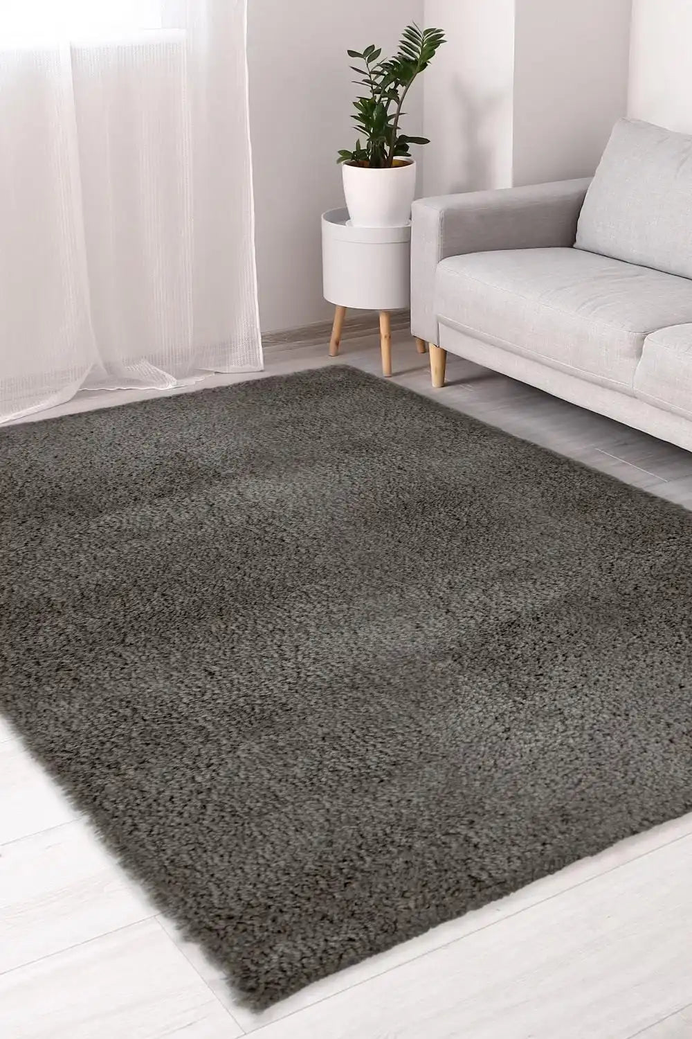 Snug Melrose PLAIN CHARCOAL Grey Rug — RugsDirect Online