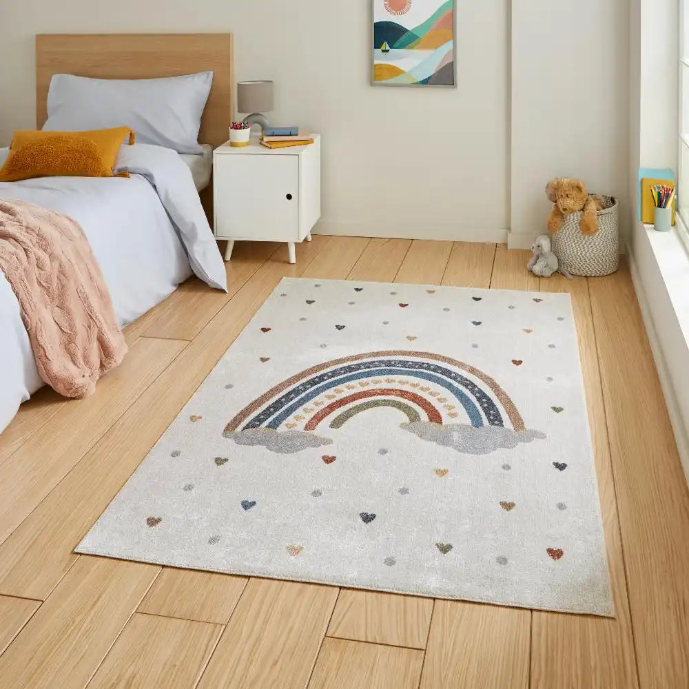 Vida washable Rainbow Ivory, Multicoloured Rug — RugsDirect Online