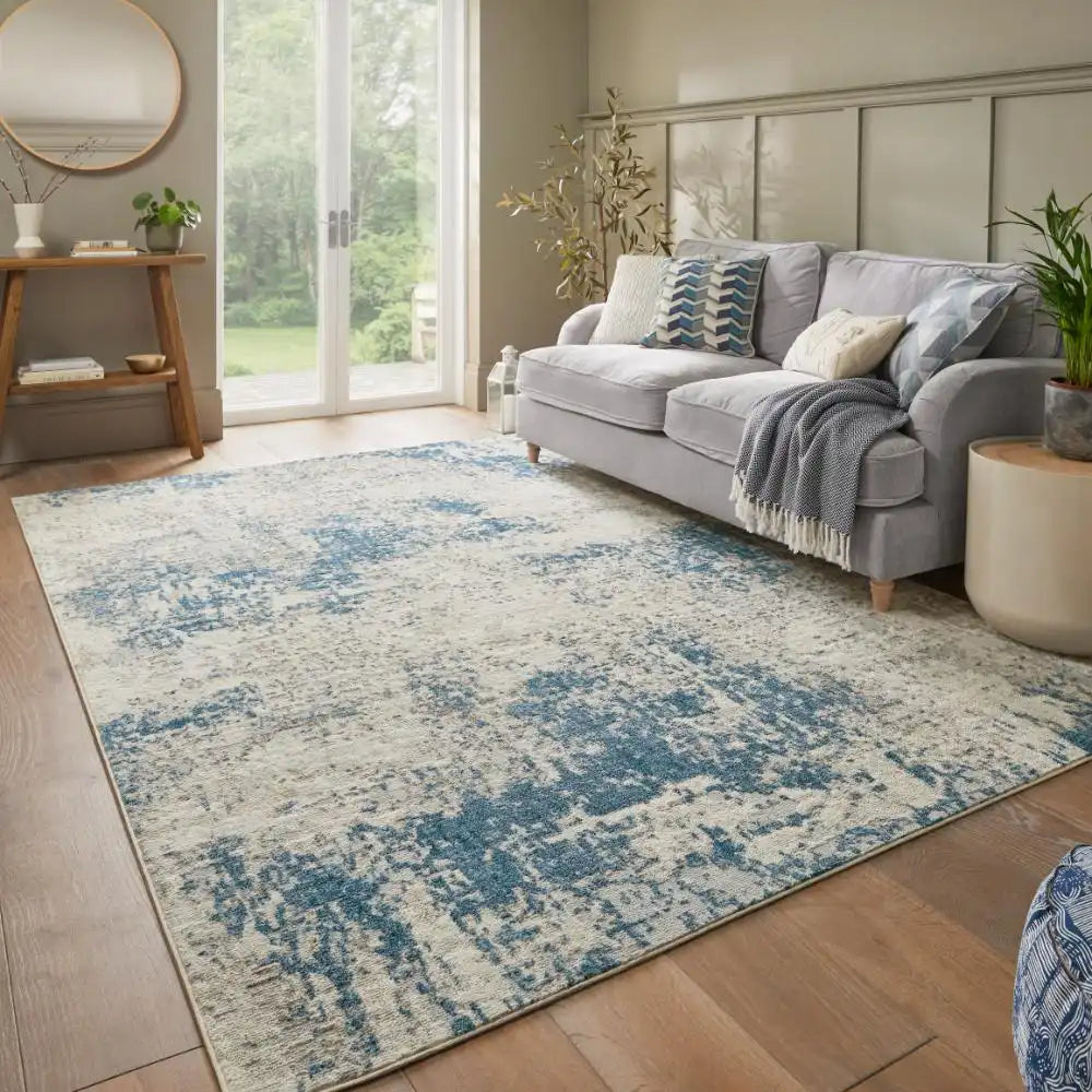 Rossa Succession ROS03 Ivory Blue Rugs - Buy ROS03 Ivory Blue Rugs ...