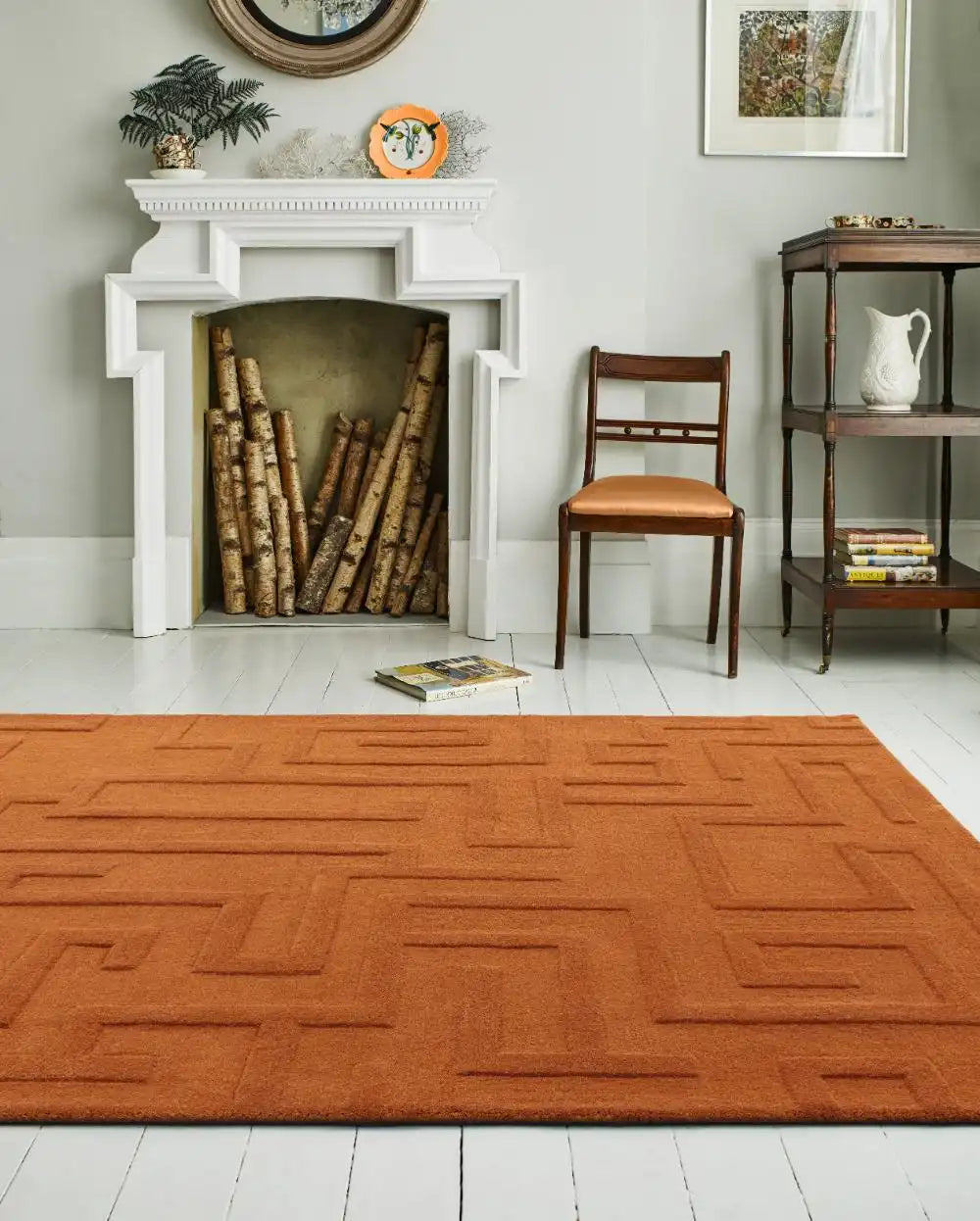 Maze Asiatic Rust Orange Rug — RugsDirect Online