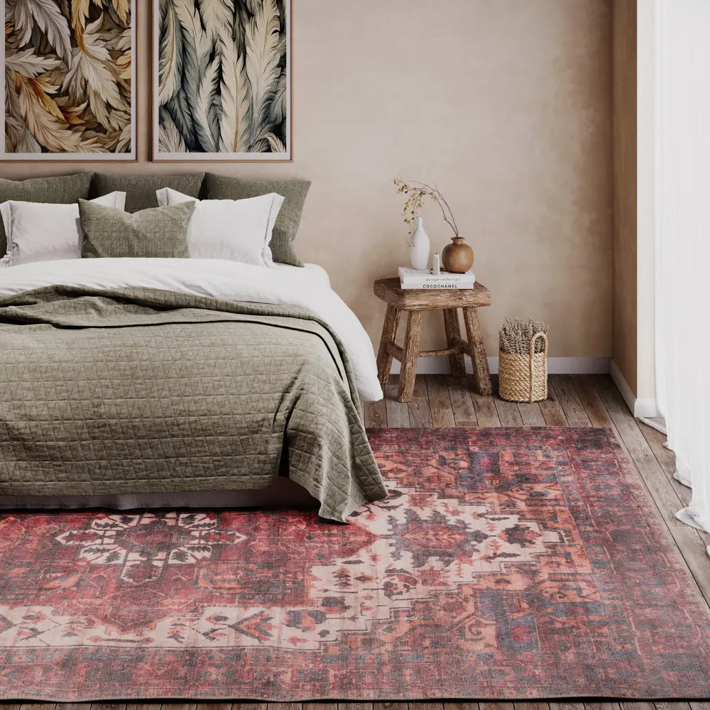 K Washable Eliza Red Rug — RugsDirect Online